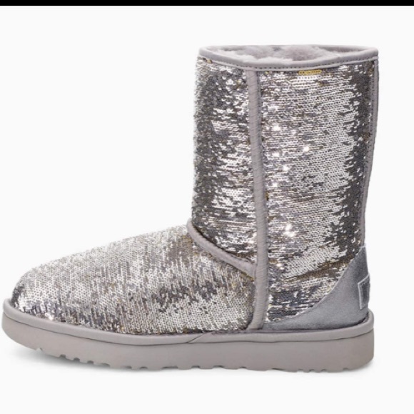 UGG | Shoes | Ugg Classic Short Cosmos Sequin Boot | Poshmark